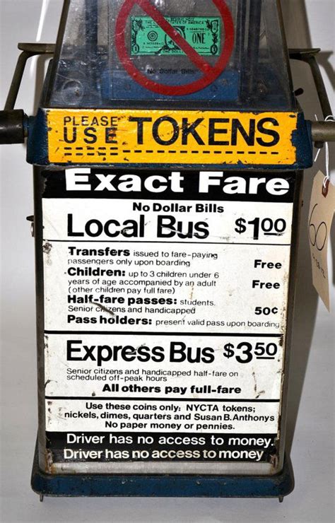 60 Vintage Token And Coin Bus Fare Box Lot 60