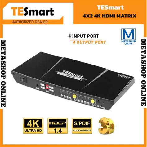 Jual Tesmart 4x2 Hdmi Matrix 4 Input 2 Output Switcher Splitter 4k S Pdif Di Seller Velvet Store