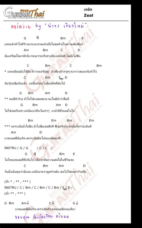 Fanpage น้าจร เชียงใหม่ สอนกีต้าร์ อูคูเลเล่ เตลิด Zeal เนื้อเพลง คอร์ด มือใหม่ แบบ