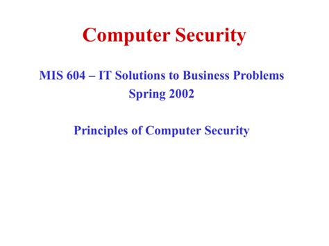 Security Introduction Powerpoint