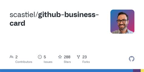 GitHub Scastiel Github Business Card