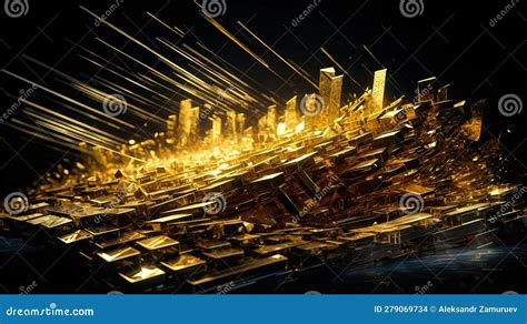 3d Rendering Of Digital Technology Concept Abstract Background With
