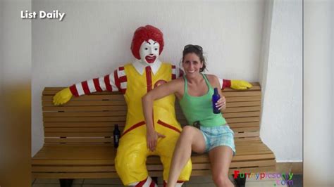 People Having Fun With Ronald Mcdonald Statues Youtube