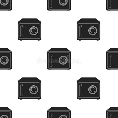 Safe Icon In Black Style Isolated On White Background Hotel Pattern