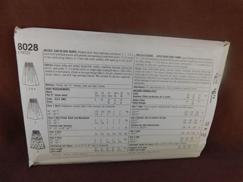 Vtg Simplicity Misses Skirts Size 12 Uncut Pattern 8028 EBay