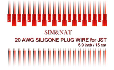 Amazon Gauge Silicone Connector For JST SIM NAT Inch Pin Male Female For JST RCY