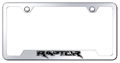 Ford Raptor Laser Etched Logo Cut Out License Plate Frame Chrome Walmart