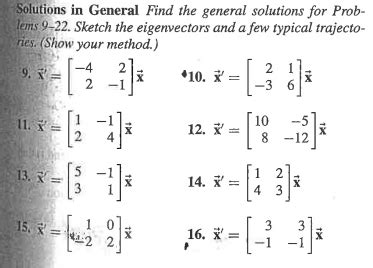 Solved Solutions In General Find The General Solutions For Chegg Com