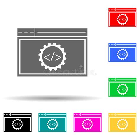 code optimization multi color style icon simple glyph flat vector of