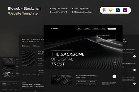 区块链网站模板 Figpsdsketchxd 云瑞设计