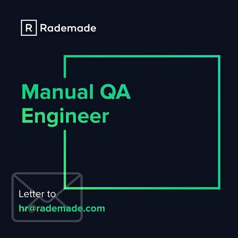 Qaengineer Qamanual Kyiv Vacancy Rademadejob Yuliia S