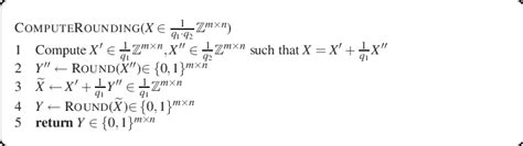 The Factor Rounding Algorithm Download Scientific Diagram