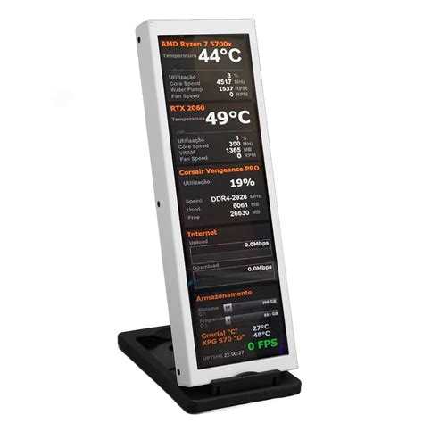 Pc Temperature Display Screen White Pc Temp Monitor For Aida64 For