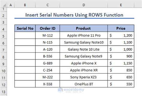 How To Use ROWS Function In Excel With Easy Examples