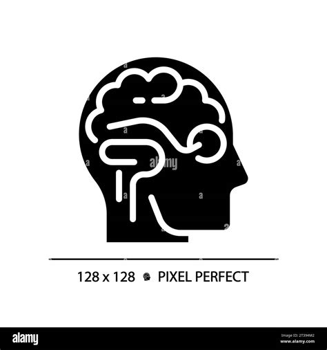 2d Simple Black Glyph Style Brain And Eye Icon Stock Vector Image And Art