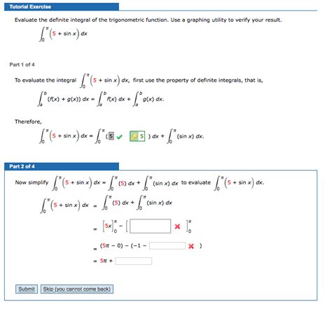 Troubleshooting Evaluating An Trigonometric Integral