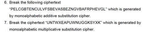 Solved 6 Break The Following Ciphertext