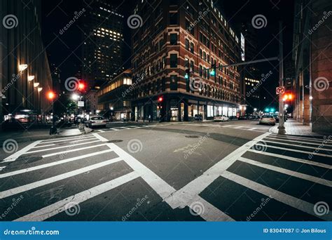 Crosswalks At An Intersection In Chinatown Manhattan New York City