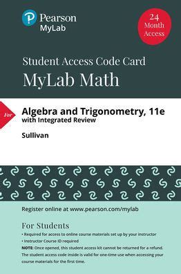 MyLab Math With Pearson EText Access Code For Algebra And Trigonometry Edition By Michael
