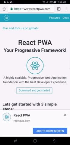 Pwa Progressive Web Application Reactpwa