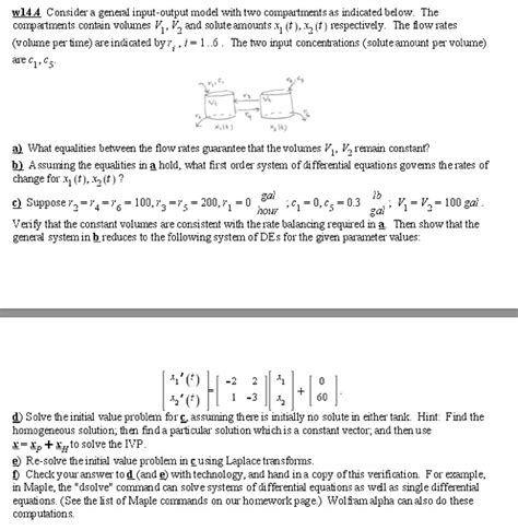 Solved Consider A General Input Output Model With Two Chegg