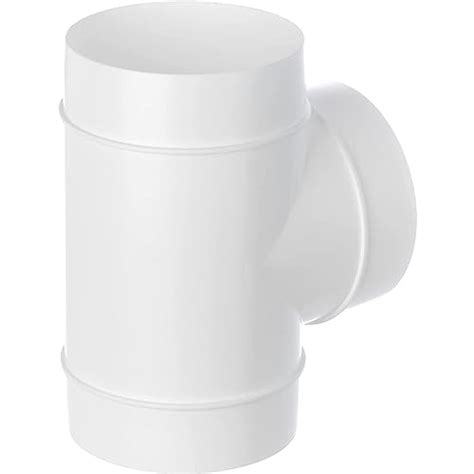 100mm 4 Inch T Piece Round Plastic Duct Connector Ducting Tee