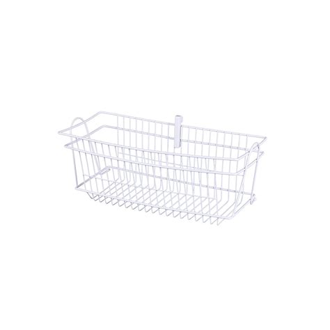 Everbilt 20 In L X 9 In W 1 Drawer Wide White Wire Closet Basket And