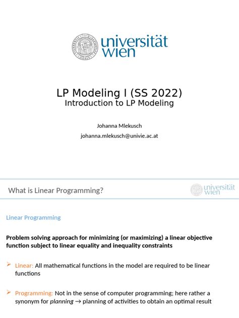 Introduction Lp Incl Graphical Solution Pdf Linear Programming