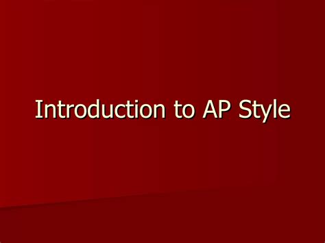 Introduction To Ap Style PPT Resume Writing And Advice Job Search
