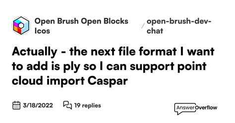 Actually The Next File Format I Want To Add Is Ply So I Can Support