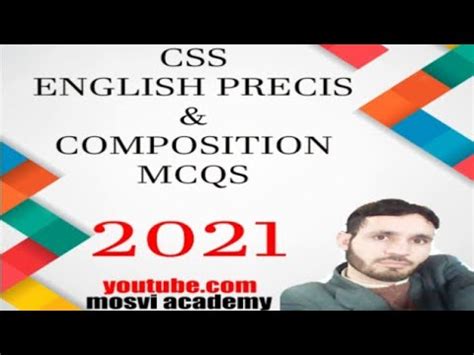 CSS ENGLISH PRECIS Composition For CSS PMS FPSC PPSC NTS Kpsc PCS Bpsc YouTube