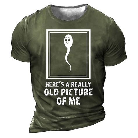 Mens Cartoon Letter Graphic Prints T Shirt Graphic Tee Funny T Shirts