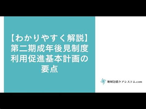 わかりやすく解説第二期成年後見制度利用促進基本計画の要点 YouTube