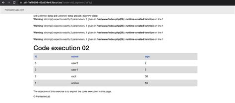 Pentesterlab Code Execution 02php Usort