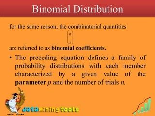 Bernoullis Random Variables And Binomial Distribution PPTX