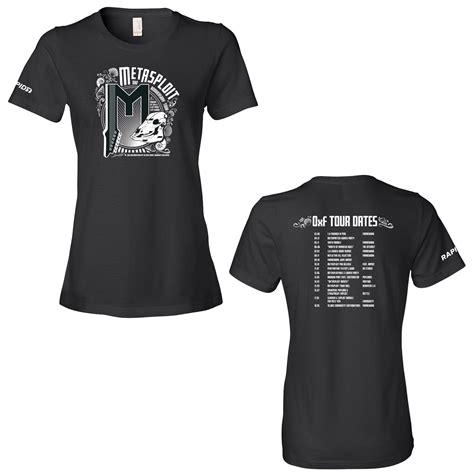 Metasploit Anniversary Tour T Shirt Ladies Rapid7 Swag