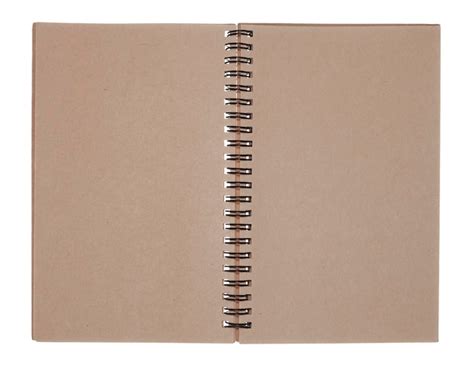 Premium Photo An Open Brown Notebook