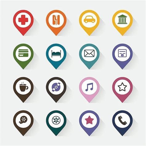 A Flat Points Of Interest Illustration Design Template Premium Ai