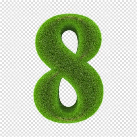 Premium Psd Number Grass 3d Render