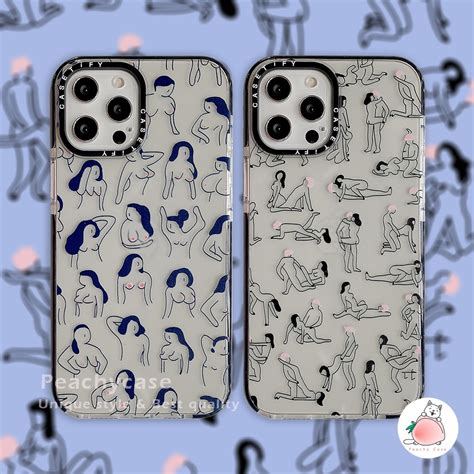 IphoneX Case Sexy Line Love Women Man Transparent Phone Case For IPhone 15 14 13 12 Pro Max 11