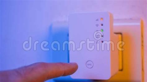 Cinemagraph Of Blinking Signal Connection Status Led Lights In WiFi Repeater Stock Footage