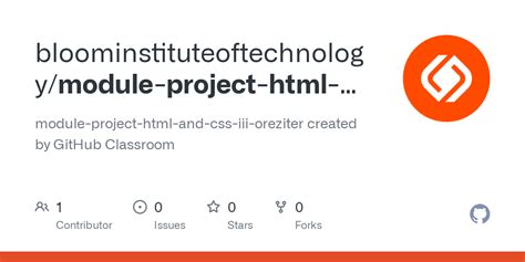Github Bloominstituteoftechnology Module Project Html And Css Iii Oreziter Module Project