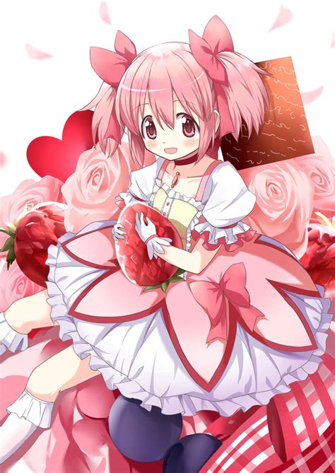 Download Madoka Magica Kaname And Strawberry Wallpaper
