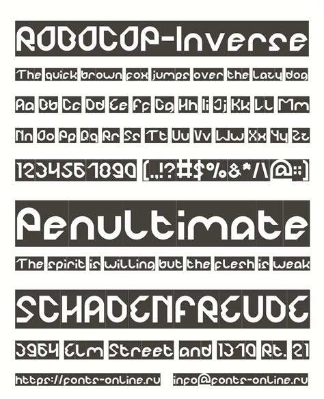 Robocop Inverse Font