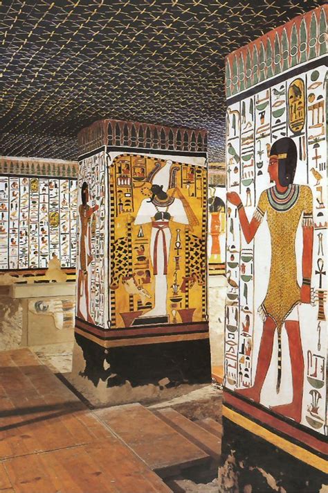 Ancient Egyptian Wall Paintings Tomb Of Queen Nefertari Art Hot Sex