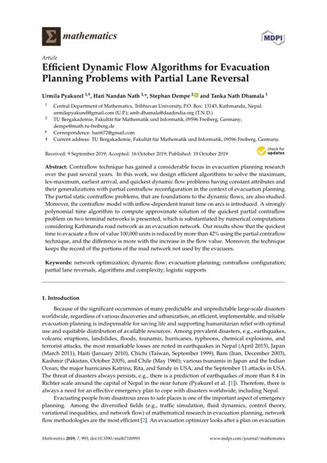 Pdf Efficient Dynamic Flow Algorithms For Evacuation Planning