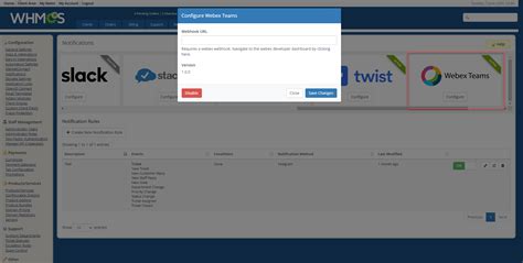 Webex Teams Notifications Whmcs Marketplace