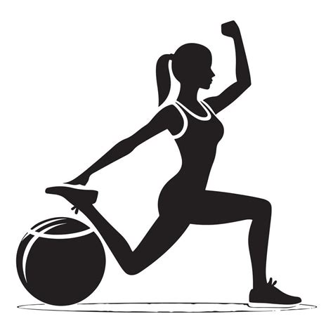 Aerobics Action Pose Silhouette 52930392 Vector Art At Vecteezy