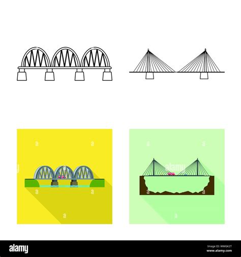 Isolated Object Of Connection And Design Symbol Collection Of Connection And Side Stock Vector