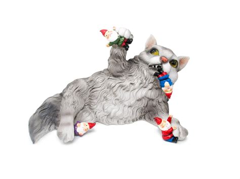 Funny Outdoor Lawn Garden Cat Gnome Statue T By Hilarious Home